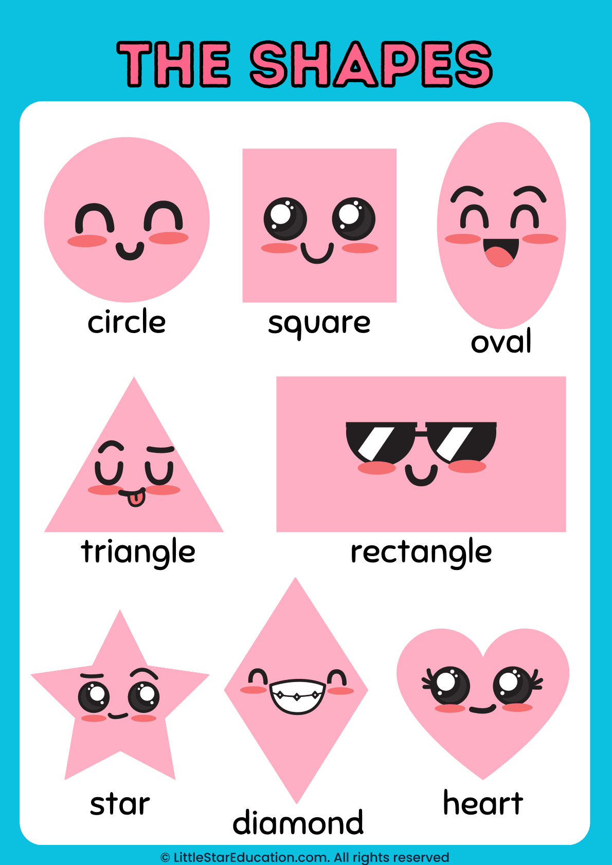 Cute Shape Poster for Kindergarten