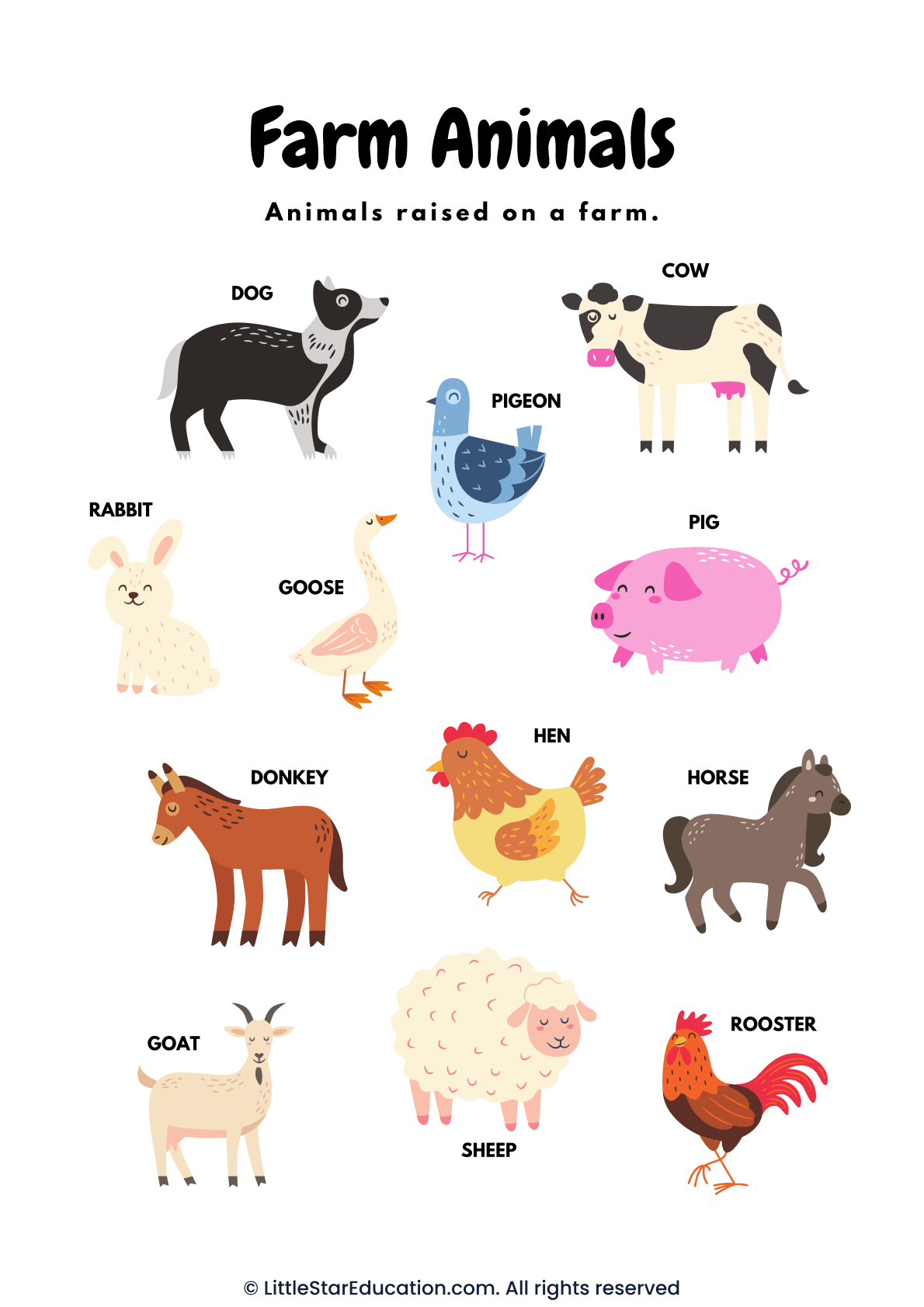 Farm Animals Poster