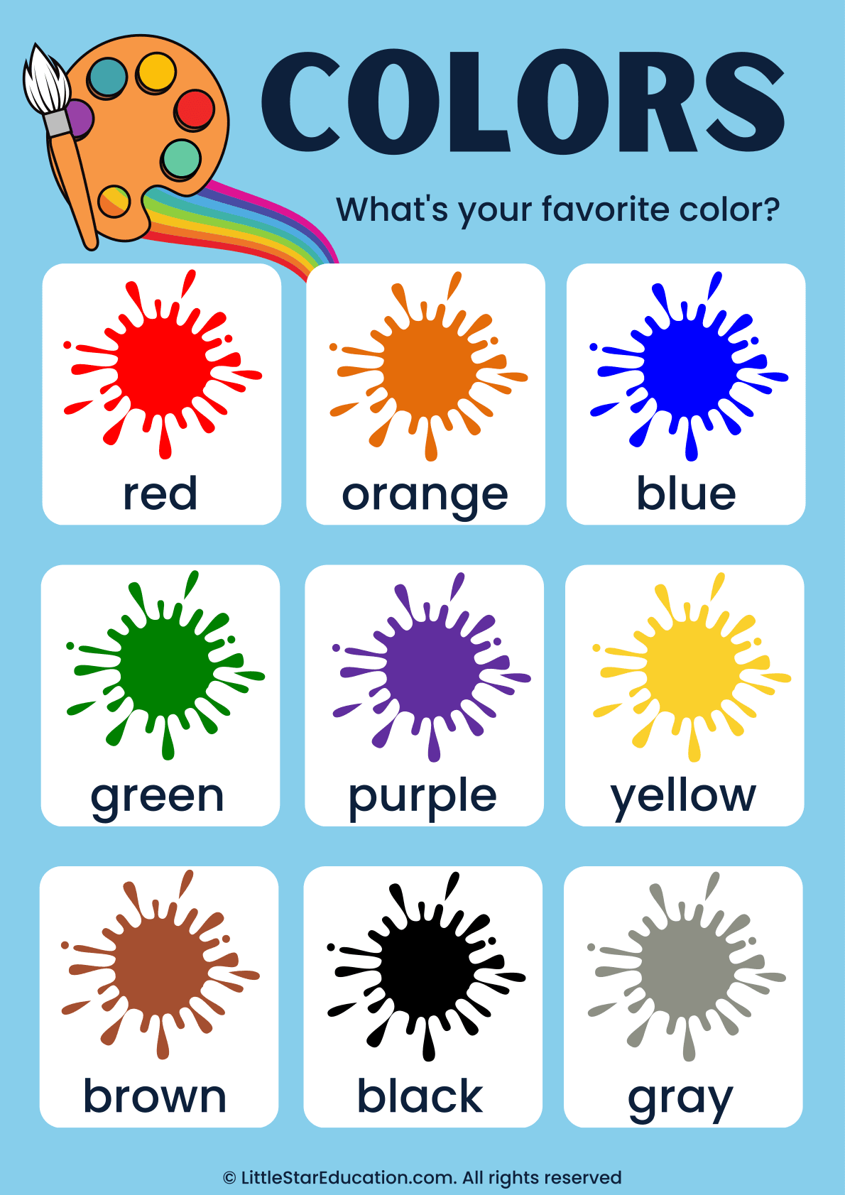 Colors Classroom Poster