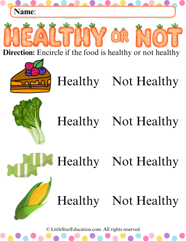 Healthy vs Unhealthy Foods Sorting