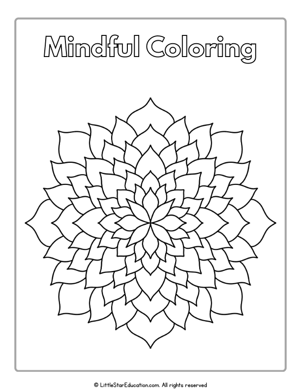 Mindful Coloring Pages for Kids